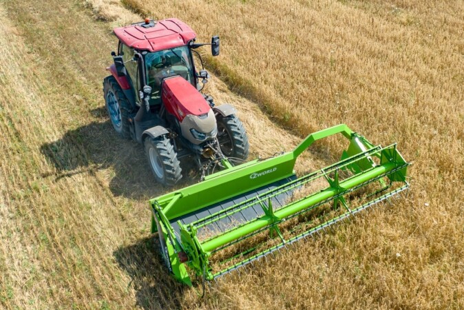 Diseñan una segadora-hileradora draper para tractores