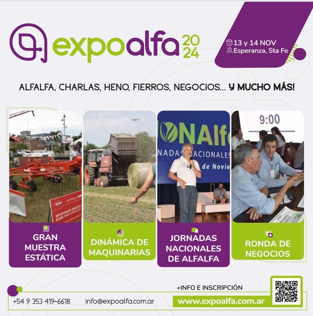 Alfalfa, charlas, fierros, muestra, heno, negocios y mucho más en ExpoAlfa